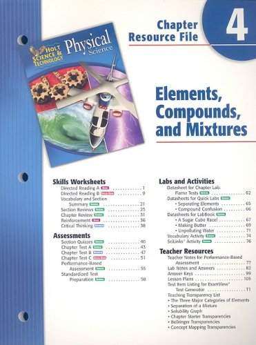 Holt Science & Technology: Chapter Resource File Physical Science ...