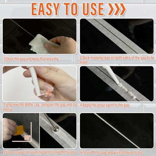 Snapklik.com : Grout Repair Kit White, Waterproof Grout Filler Repair ...