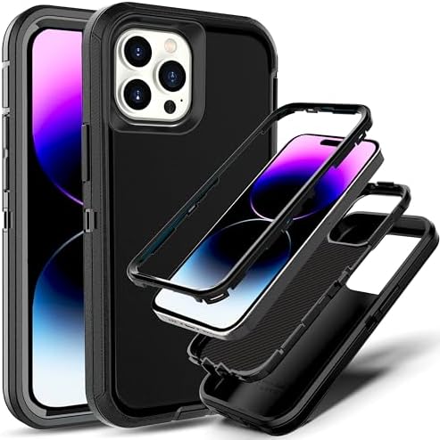 Amazon.com: Annymall for iPhone 14 Pro Max Case with 2 Screen Protector ...