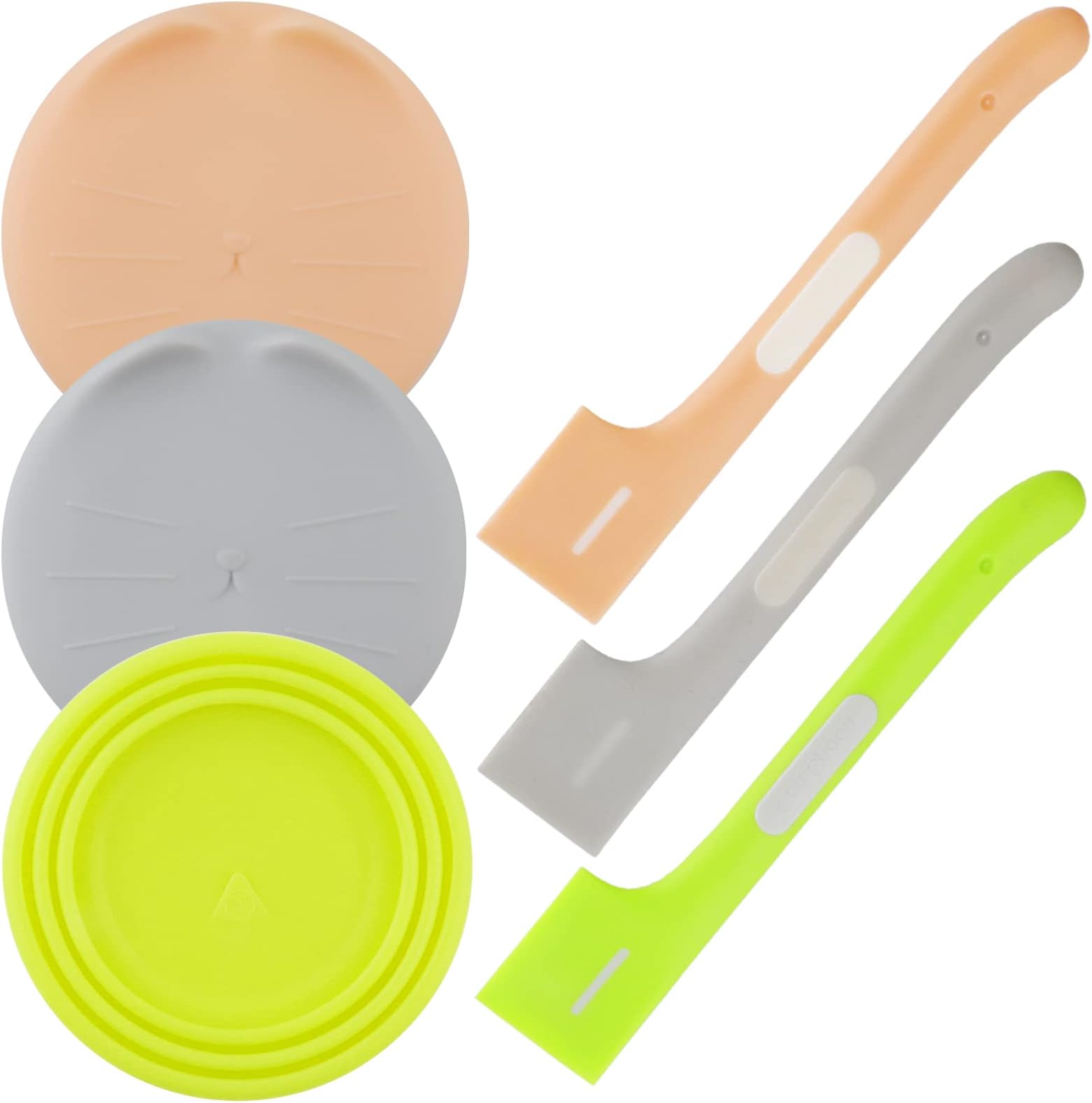 Amazon.com: KALAMANDA Cat Food Can Covers Lids, Rubber Can Covers for ...