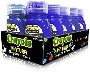 Crayola Pintura Unicolor Témpera, color Azul, 25 ml, 10 Piezas : Amazon ...