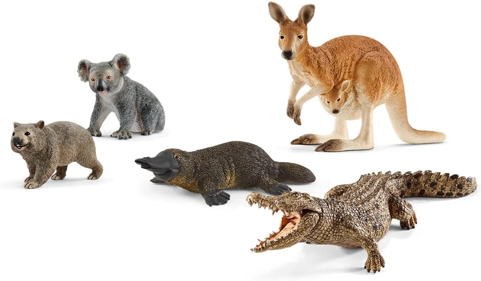Amazon.com: Schleich Wild Life Realistic Australian Animal Toy Set - 5 ...
