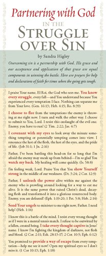 Partnering with God in the Struggle over Sin 50-pack: Higley, Sandra ...