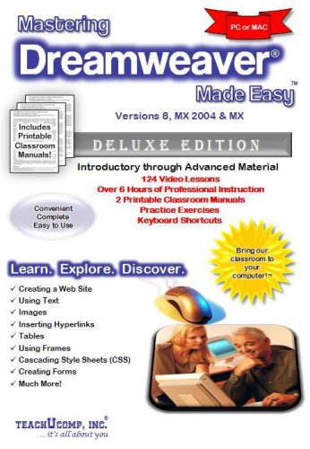 Mastering Dreamweaver Made Easy Training Tutorial v. 8, MX 2004 - How ...