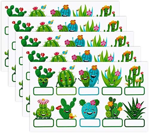 Amazon.com: Outus 50 Pieces Cactus Name Tags Cactus Cutouts 10 Styles ...