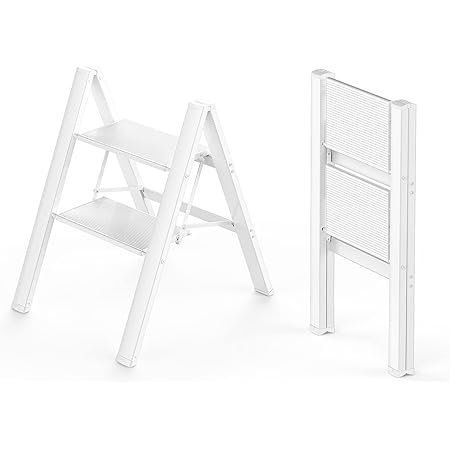 Amazon.com: WOA WOA 2 Step Ladder, Folding Ladders with Anti-Slip Pedal ...