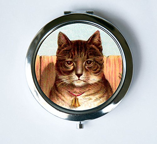Amazon.com: Cat Compact Mirror Pocket Mirror big eyed cat : Handmade ...