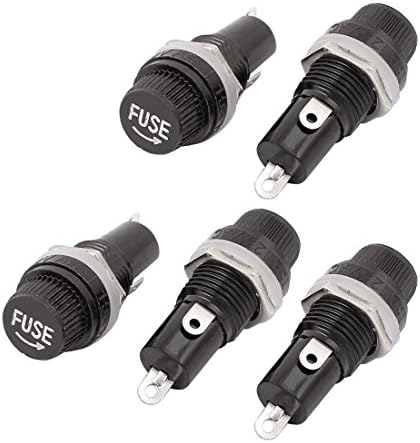 Amazon.com: GFORTUN 5 Pack Electrical Black Fuse Holder Screw Cap Panel ...