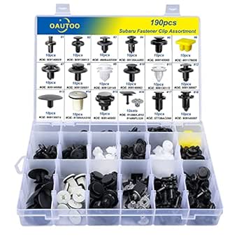 OAUTOO Subaru Auto Body Retainer Fastener Clip Assortment - 190 Pieces ...