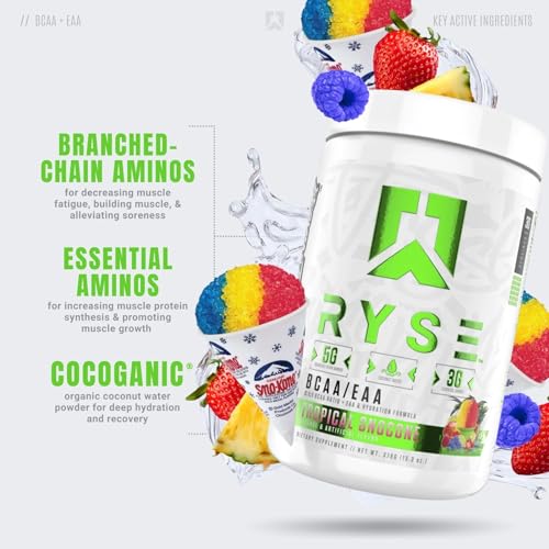 RYSE Up Supplements Core Series BCAA EAA | Recupere, Hidrate e Construa | com 5g de Aminoácidos ...