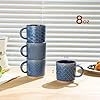 Amazon.com: GBHOME 8OZ Stackable Coffee Mugs, Ceramic Coffee Mugs with ...