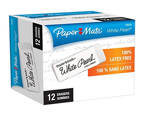 Paper Mate White Pearl Erasers, Large, 12 Count : Amazon.in: Home & Kitchen
