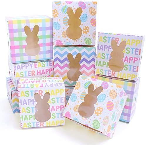 Amazon.com: Whaline 24Pcs Easter Treat Boxes Colorful Plaid Egg Waves ...