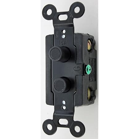 Classic Accents Single Pole Push Button Dimmer Light Switch - Wall ...