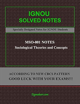 MSO-001 Notes: Sociological Theories and Concepts/IGNOU Solved Notes ...