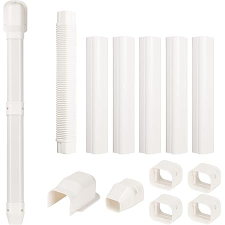 Amazon.com: MOOITEK 3" 10Ft PVC Line Set Cover Kit for Ductless Mini ...