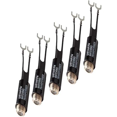 Amazon.com: 75 to 300 Ohm UHF/VHF Matching Transformer - 2 Pack: Home ...