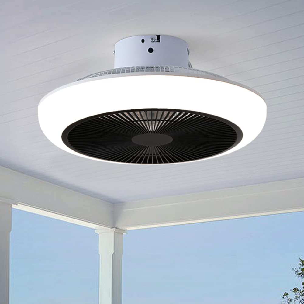 Megeme Modern Ceiling Fan with Lights,18" Enclosed Ceiling Fan with 6 ...