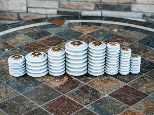 Meister Intl 70100 gray porcelain standoff insulator, 2.5kv, 45kv BIL ...