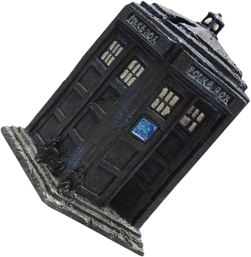 Amazon.com: PATKAW Aquarium Resin Police Box Decorations Underwater ...