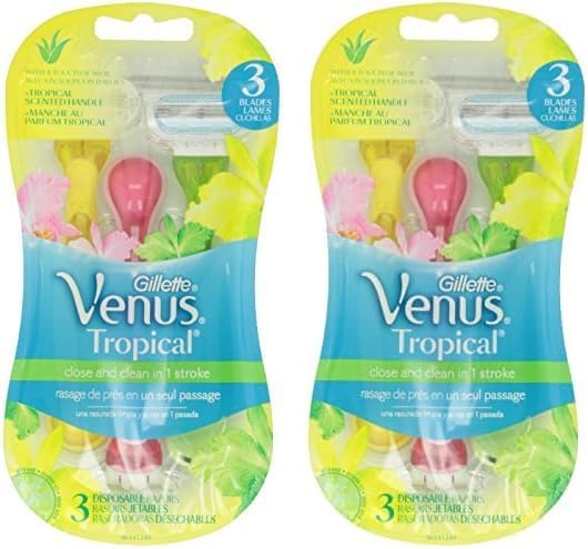 Amazon.com: Gillette Venus Tropical Women's Disposable Razor, 3 Count ...