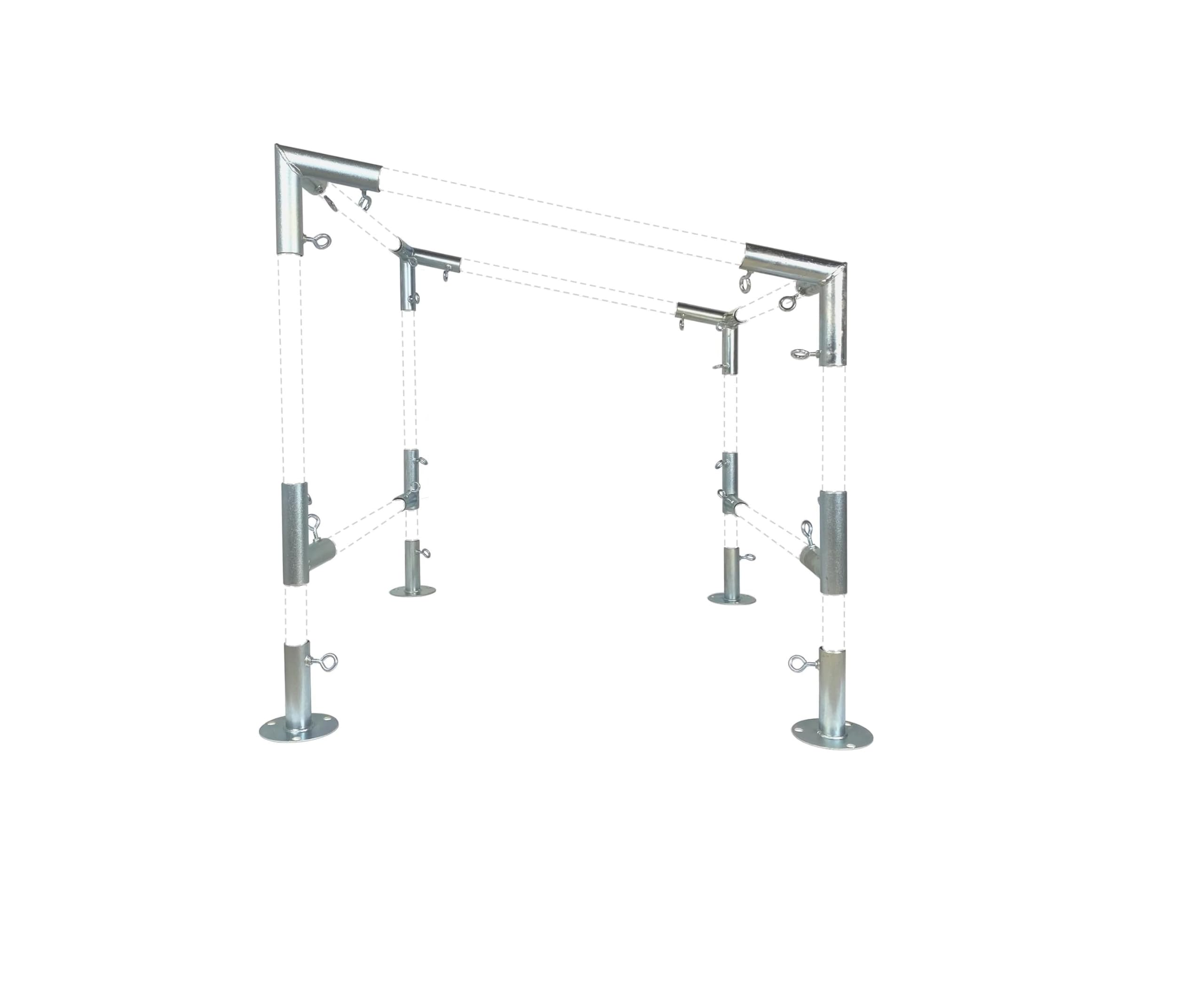 Amazon.com : Single Sided Slope Canopy Lean-to Awning Sloping Carport ...