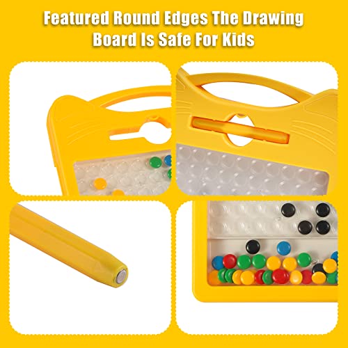 TOYMIS Magnetic Drawing Board for Kids, Fun Magnetic Board with 12 ...