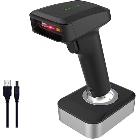 Amazon.com : REALINN Barcode Scanner Cordless 1D Laser Handheld ...