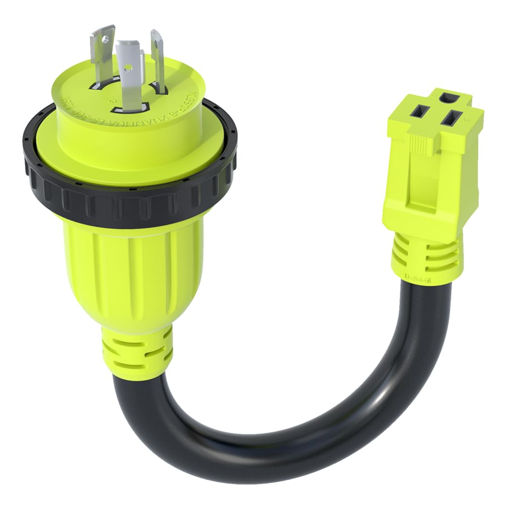 Snapklik.com : 30 Amp To 15 Amp Power Adapter, NEMA L5-30P Twist Lock ...