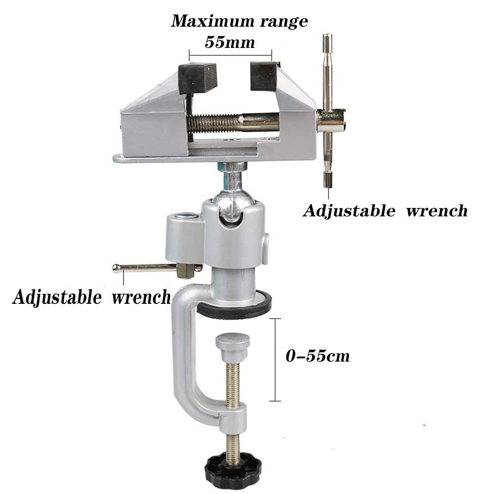 Buy Universal Table Vice 3inch, 360°Swivel Base Bench Clamp Home Vise ...
