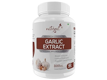 Natureal Garlic Extract Capsules for Cardiac Wellness & Anti-Oxidant ...