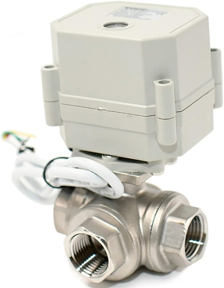 Amazon.com: 3/8" DN10 Motorized Ball Valve,DC12V 3 Way Stainless steel ...