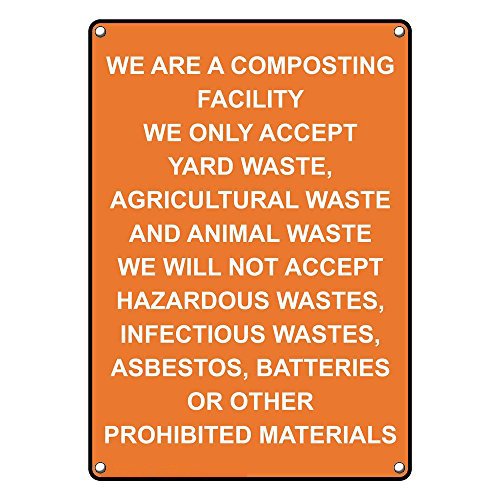 Amazon.com: Weatherproof Plastic Vertical We are A Composting Facility ...
