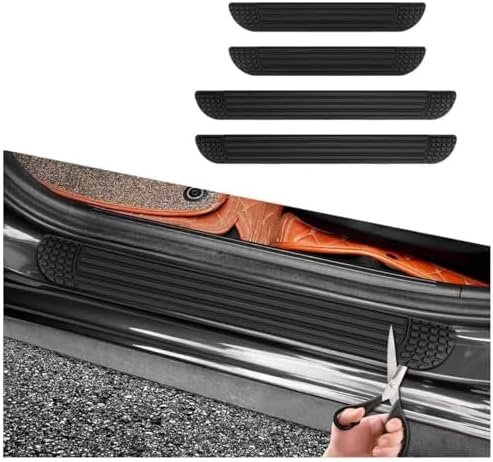 Amazon.com: 4PCS Cuttable Car Door Sill Protector,Anti-Slip & Anti ...