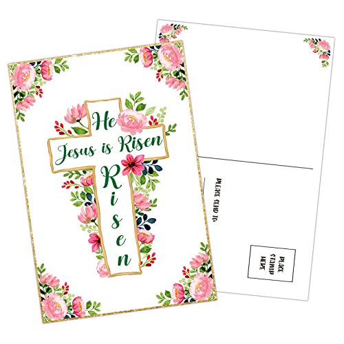 FLYAB He is Risen Easter Postcards for Kids Adults 30 Pack Easter ...