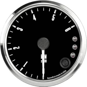 Speedhut GFR33-TH03 Freedom CAN-Bus Tachometer 6K RPM Shift-Light, 3-3/ ...