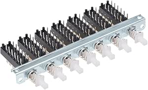 Amazon.com: uxcell Interlock Push Button Switch Piano Type 4PDT 12 Pin ...