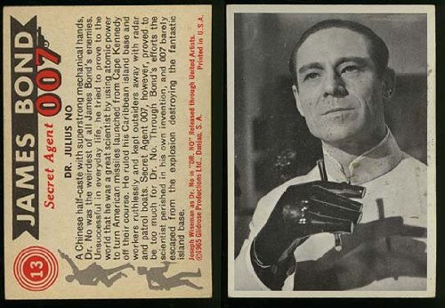 1965 James Bond "007" Trading Card (Dr. Julius No): Ian Fleming, Sean ...