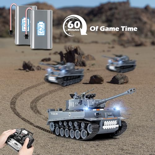 1:18 Remote Control Tank, 2.4Ghz WW2 German Tiger RC Tank Model - Scale ...