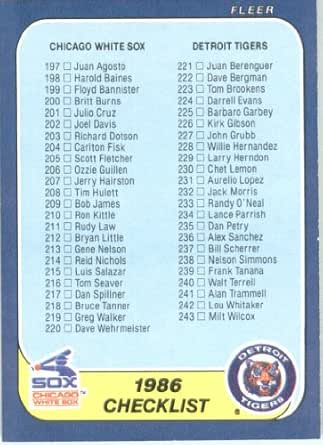 Amazon.com: 1986 Fleer Baseball Card #656 Checklist : Collectibles ...