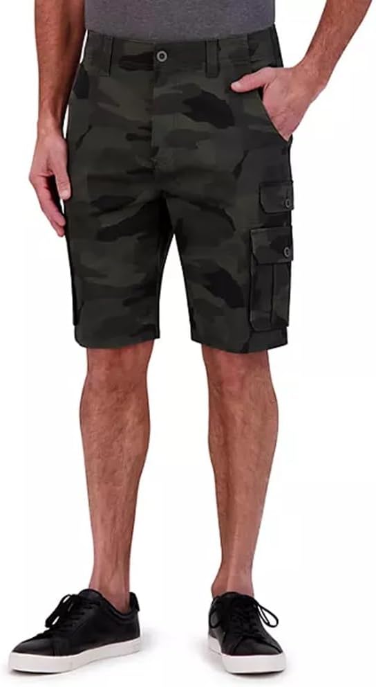 Iron Clothing Co Men's Flex Waistband Cargo Shorts, Camouflage Print ...