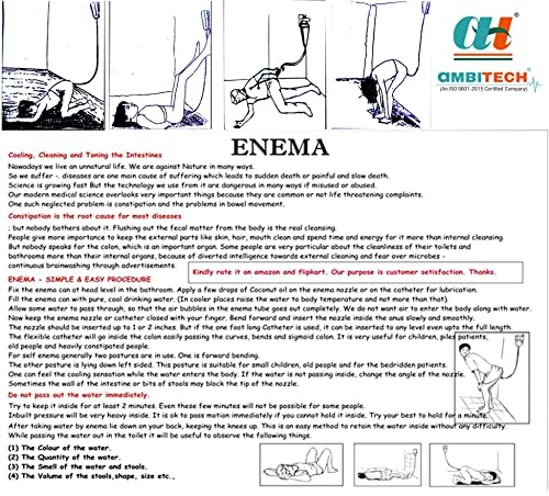 AmbiTech PVC Enema kit | Improved Model enema kit for home use with ...