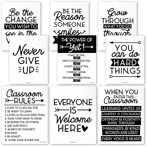 Amazon.com: gisgfim 17 Pieces Simply Boho Classroom Motivational ...