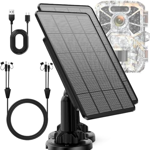 Amazon.com : Trail Camera Solar Panel,Solar Battery Charger Kit for ...