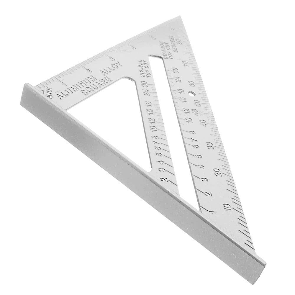 H-Lyu 7 Inch Square Triangle Ruler Metal Speed Angle Protractor Layout ...