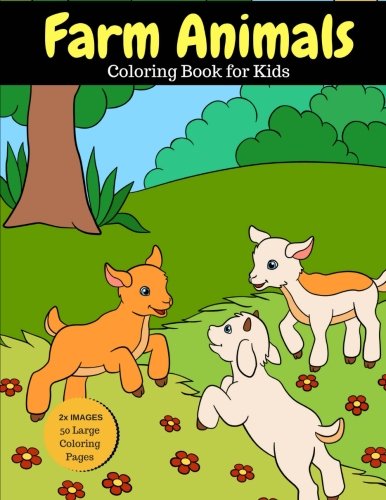 Amazon.com: Farm Animals Coloring Book for Kids: 2x Images for Double ...