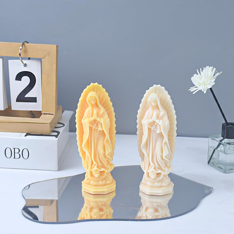 Snapklik.com : TOPYS Virgin Mary Silicone Candle Molds, Religious ...