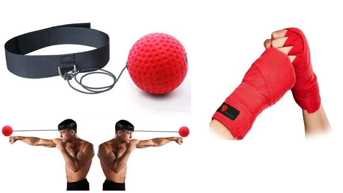 Leosportz MMA Boxing Reflex Ball -Improve Reaction Speed and Hand Eye ...