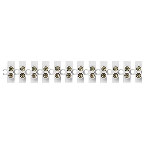 Snapklik.com : 10PCS 10A Terminal Block White Screw Terminal Connector ...