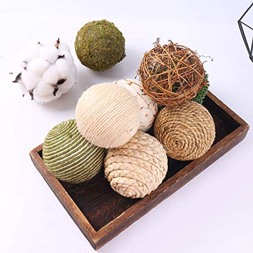 CIR OASES Multi-Material tri-Color Decorative Ball 9 Balls, Natural ...